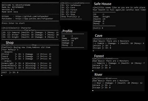GitHub REFUPANKER ConsoleAdventureGame Java Adventure Game In Console With Java