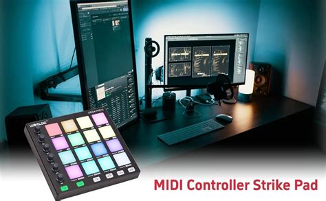 Amazon Com MIDI Controller Strike Pad Midi Drum Pad Drum Machine Beat Maker Usb Midi Keyboard