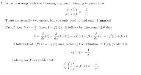 Solved What Is Wrong With The Following Argument Claiming To Chegg