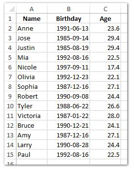 How To Calculate Average Age By Year Month Date In Excel