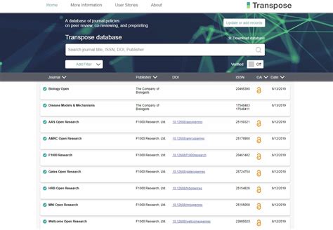 Transpose Database Research Stash