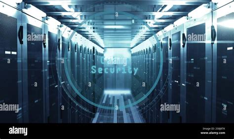 image of cyber security text digital data processing over computer