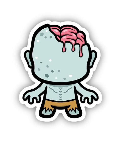 Brains Zombie 40mm Acrylic Pin Badge Double Sided Genki Gear