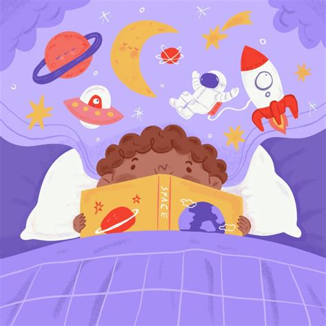 دانلود وکتور تصویر کودک و داستان‌های قبل از خواب دانلود رایگان فایل