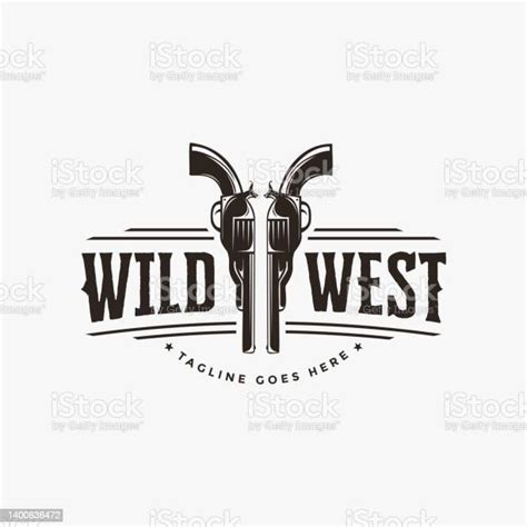 빈티지 서부 총기 오래된 총 흰색 배경에 리볼버 로고 라벨 디자인 개척시대의 서부에 대한 스톡 벡터 아트 및 기타 이미지 개척시대의 서부 권총 오래된 Istock