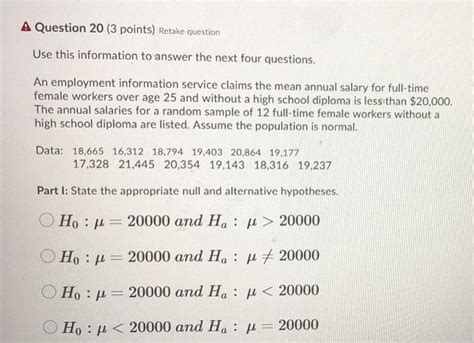 Solved A Question 20 3 Points Retake Question Use This