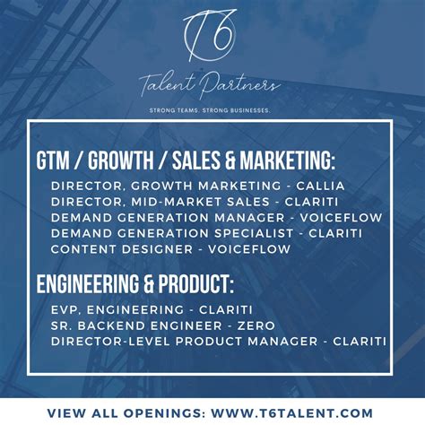 T6 Talent Partners On Linkedin Engineering Contentdesigner Backendengineer Demandgen
