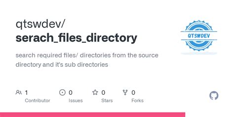 Github Qtswdevserachfilesdirectory Search Required Files