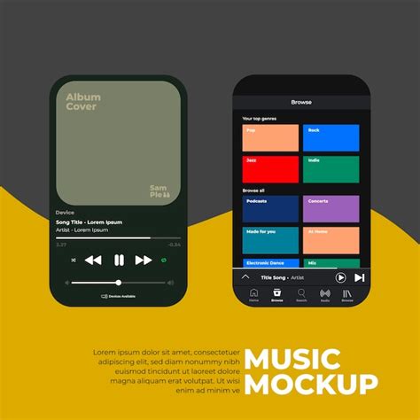 Spotify Music Template Free Vectors And Psds To Download
