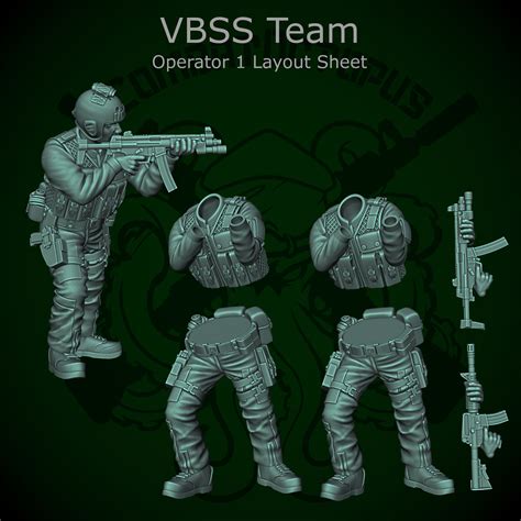 🪖 Patreon Pack 19 February 2023 Us Vbss Team・ 3d File For 3d