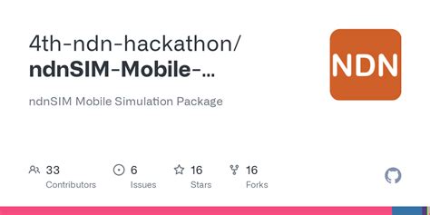 GitHub Th Ndn Hackathon NdnSIM Mobile Simulation Package NdnSIM Mobile Simulation Package