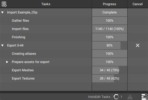 The Status Bar — Holoedit 20232 00 Documentation