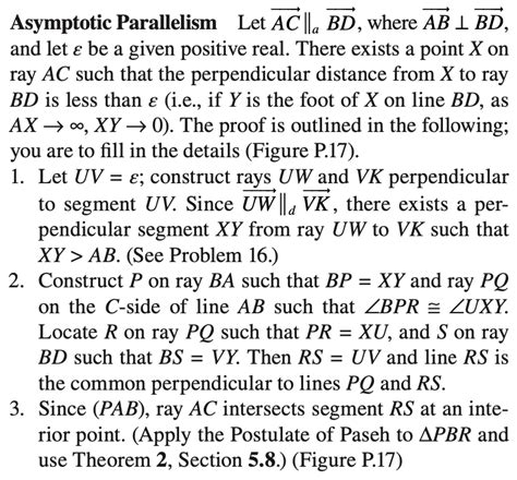 E Asymptotic Parallelism Let Ac Bd Where Ab 1