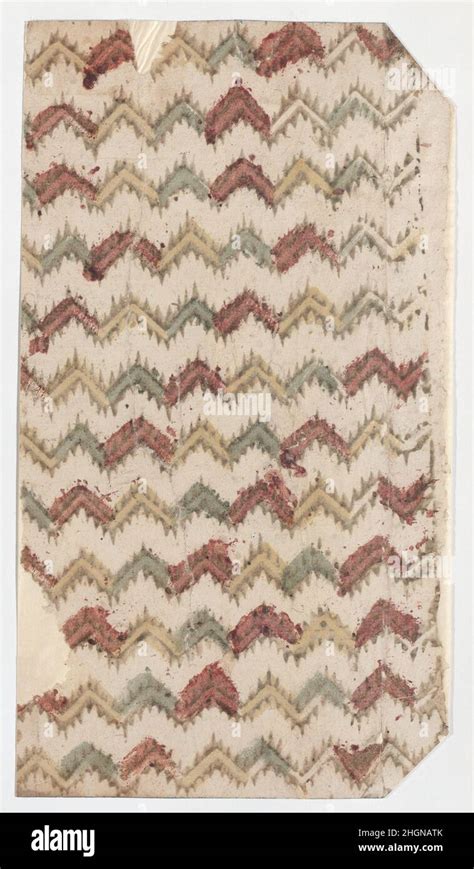 Sheet With Overall Zigzag Pattern 19th Century Anonymous Sheet With