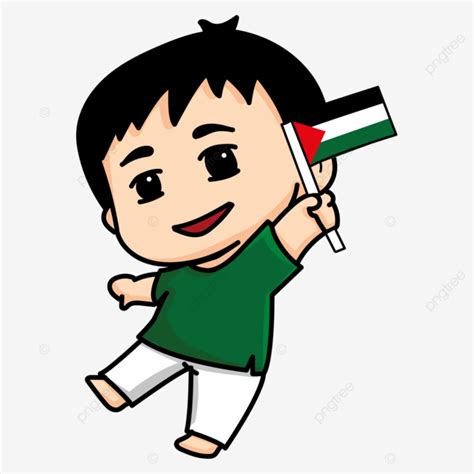 طفل يحمل العلم الفلسطيني المتجه طفل فلسطين فلسطين حرة Png والمتجهات