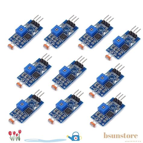 Bsuns 10pcs Light Dependent Resistor 3 Pins 5mm Ldr Photosensitive
