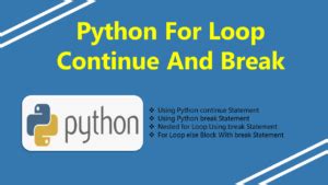 Python For Loop Continue And Break Spark By Examples