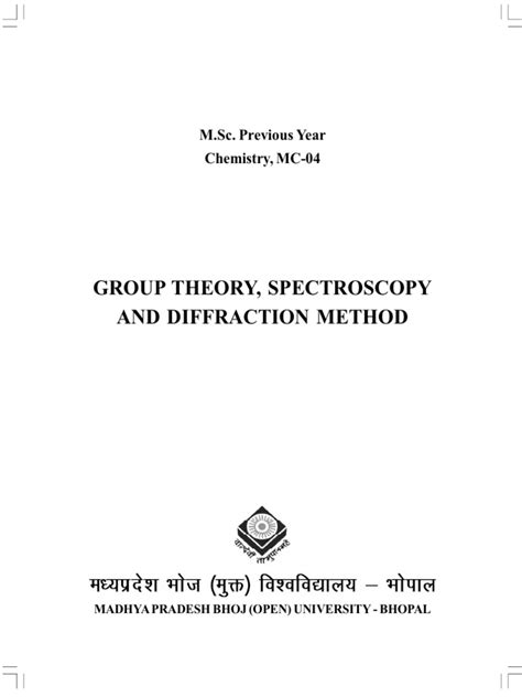 Paper 04 Group Theory Spectroscopy Diffraction Method Group Mass Raman Unlocked Pdf