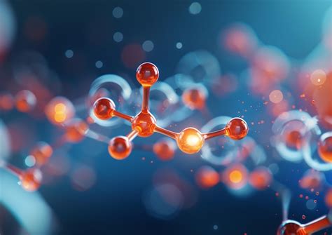 Premium Photo Closeup View Of Vibrant Molecular Structures Floating In A Science Environment
