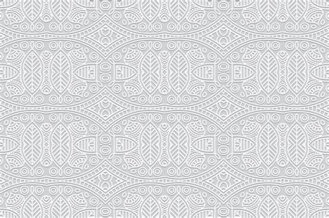 양각 원래 흰색 배경 커버 민족 디자인 프레스 용지 수제 낙서 및 기술 부족 기하학적 3d 패턴입니다 동양 아시아 인도 멕시코 아즈텍의 세련된 테마 0명에 대한 스톡 벡터