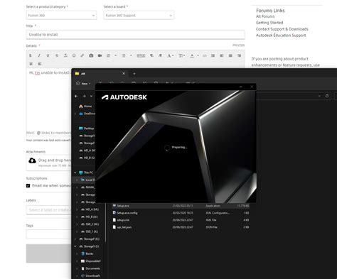 solved unable to install autodesk community