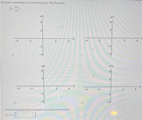 solved the polar coordinates of a point are given plot the