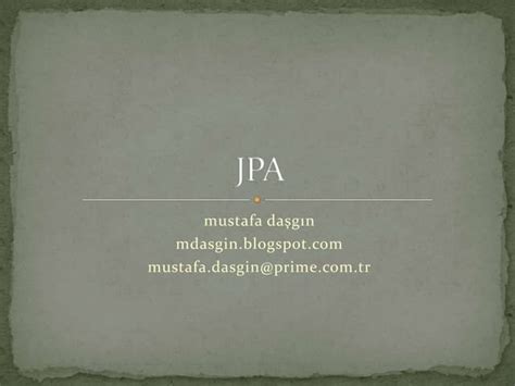 Jpa Ppt