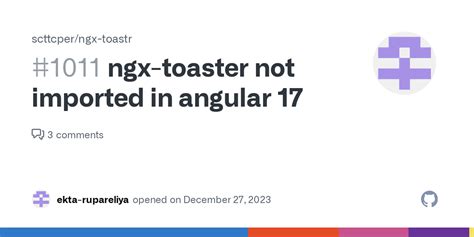 Ngx Toaster Not Imported In Angular Issue Scttcper Ngx Toastr GitHub
