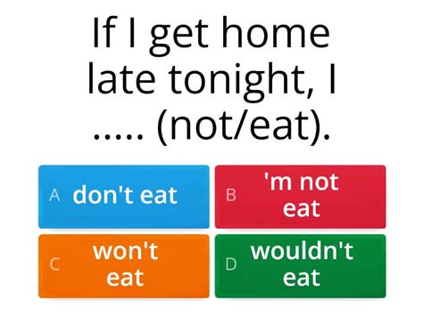 First Second Conditional Sentences Quiz