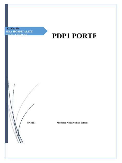 Modafar Phase 1 Pdp Portfolio Pdf Time Management Professional Skills