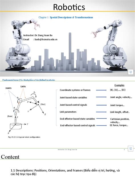 Robotics Chapter 1 Spatial Descriptions And Transformations Pdf Rotation Spacetime