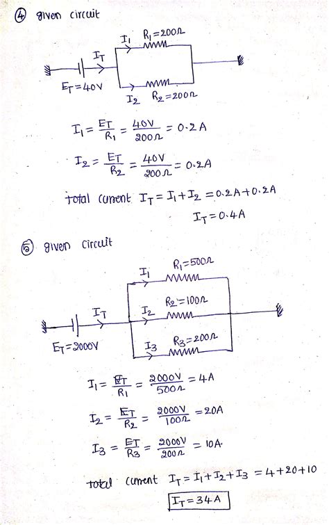 Solved Both Find The Total Current Flow For The Circuits Shown Course Hero