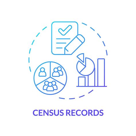 Census Records Blue Gradient Concept Icon Demographics Population