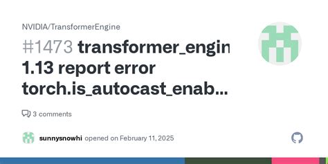 transformer engine 1 13 report error torch is autocast enabled device