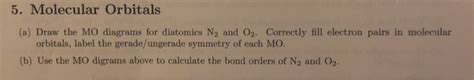 Solved Spin Orbitals And Wavefunctions For Molecules A Chegg