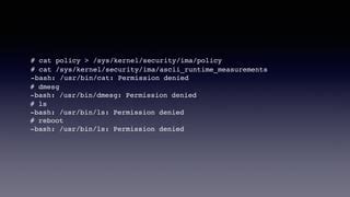 Linux Integrity Mechanisms Protecting Container Runtime As An Example PPT