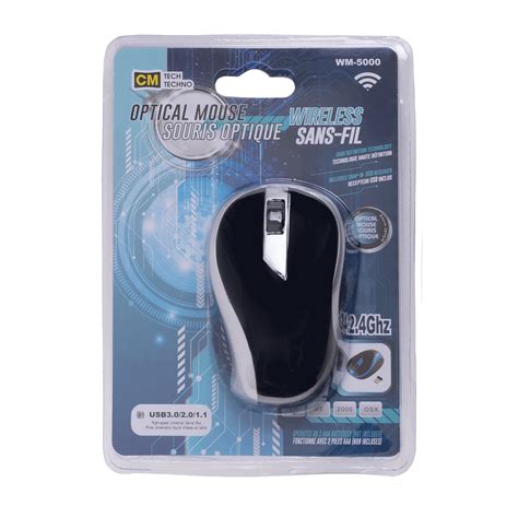 Souris Optique Sans Fil Ghz Noir Gris Fr Rossy