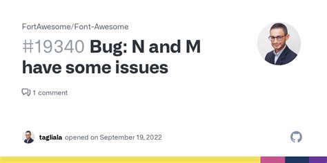 Bug N And M Have Some Issues · Issue 19340 · Fortawesomefont Awesome · Github