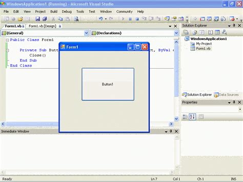 vb net สรางปม Close