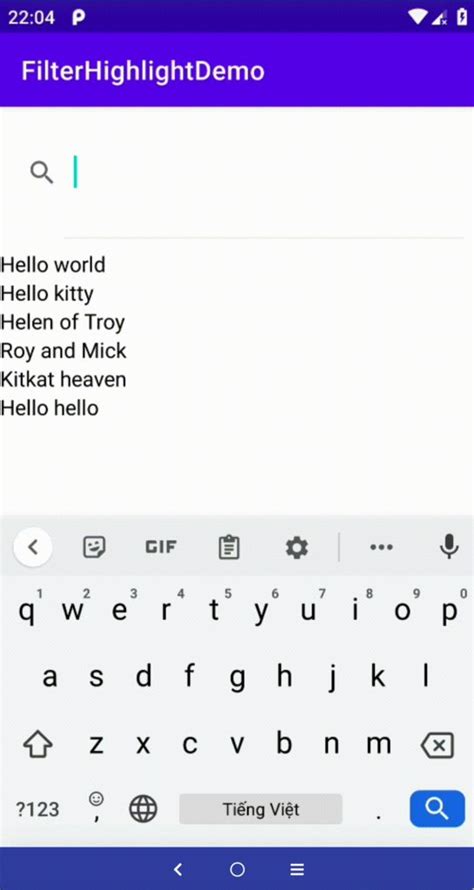 Android Highlight Filter Text In Recyclerview Using Searchview Stack Overflow