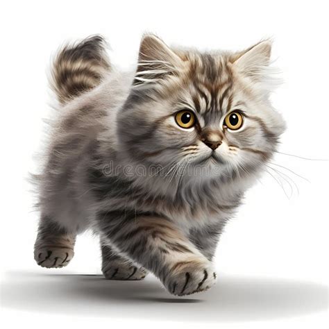 Happy Cute Adorable Kitten Generative Ai Stock Illustration Illustration Of Cute White