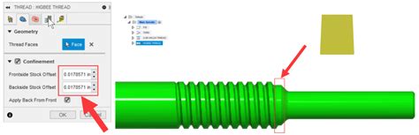 programming higbee blunt start threading operations in fusion 360