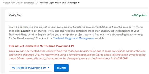 Trailhead Error Protect Your Data In Salesforce Restrict Login