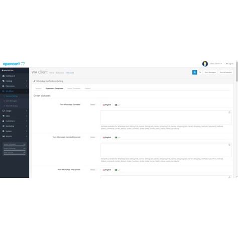 OpenCart Opencart WhatsApp Notifications Extension