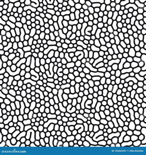 Organic Seamless Pattern With Rounded Shapes Diffusion Reaction Background Irregular Stone