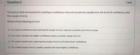solved question 5 1 pts the factors that are involved in