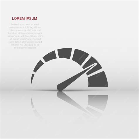 Premium Vector | Meter dashboard icon in flat style credit score indicator level vector ...