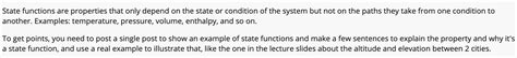 solved state functions are properties that only depend on