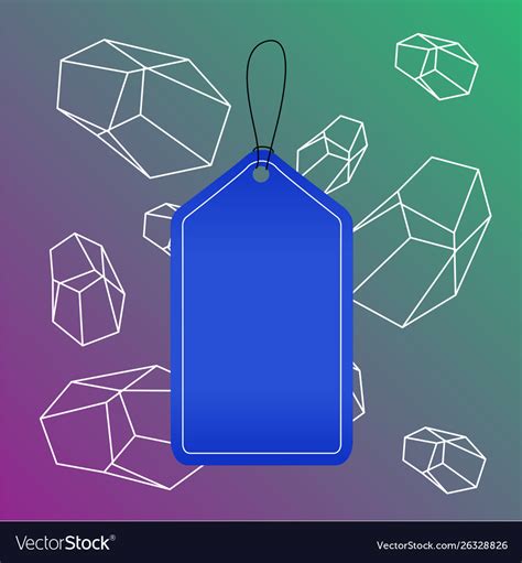 Colored Tag Vertically Positioned Rectangle Label Vector Image