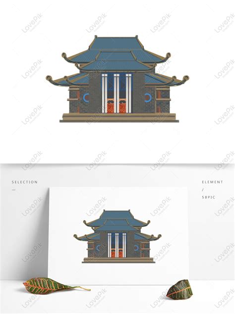 손으로 그려진 된 파란색 타워 장식 요소 일러스트 Png 및 벡터 이미지 무료 다운로드 Lovepik